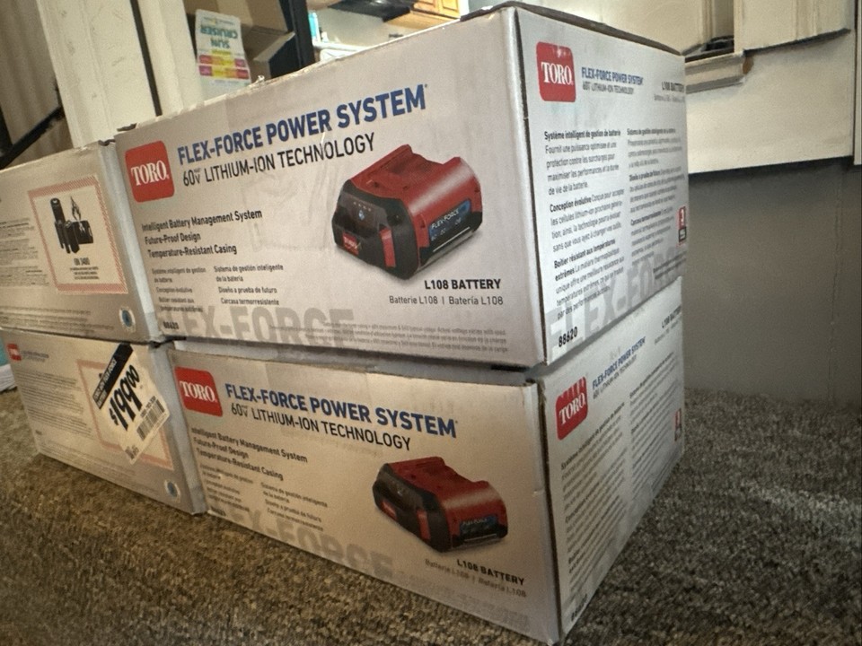 3 Pack Of Batteries- Toro 7013940 2Ah Li-Ion Battery - Black/Red ...