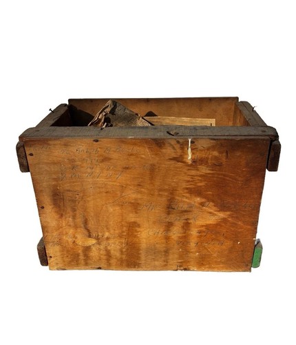WW2 Wooden Crate PFC Ralph Beebe Shipped to Wife Beebe Ranch ...
