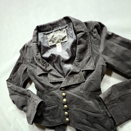 VTG Diesel Jacket Women’s Medium Black Cropped Moto Blazer Y2K Retro ...