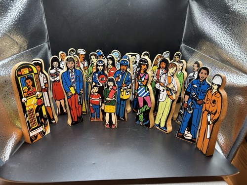 Vintage Guidecraft Compressed Wood Toy Career Professions Figures Lot ...