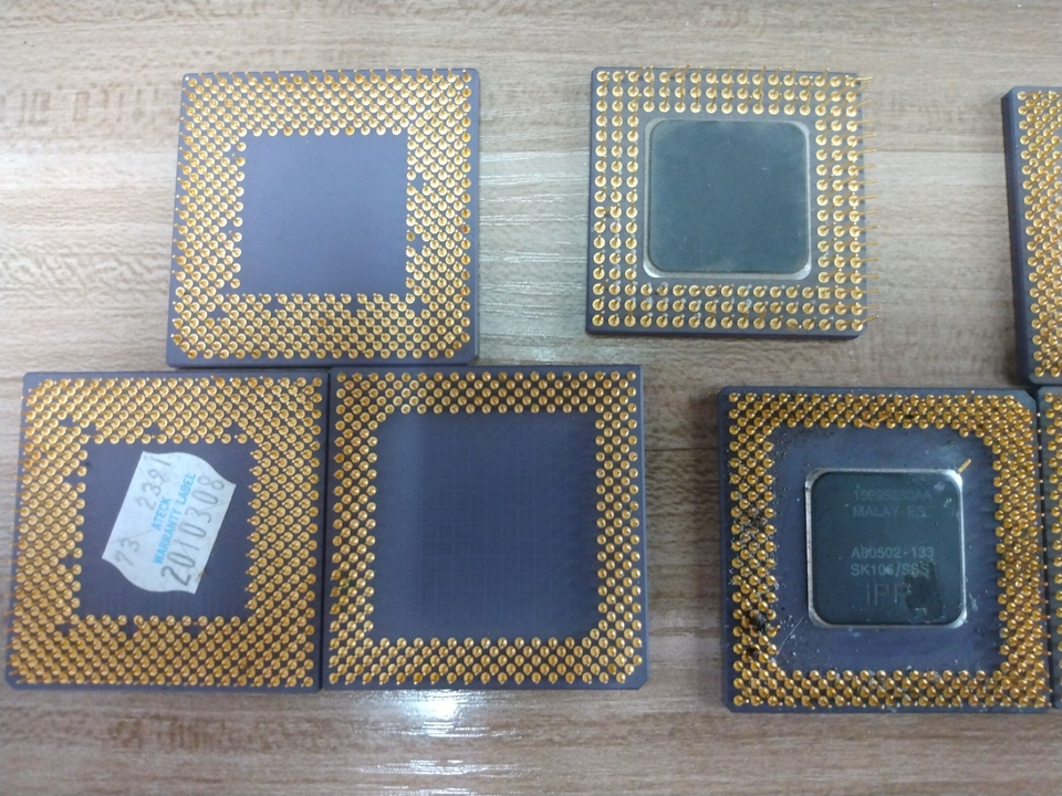 Vintage AMD and Intel Ceramic CPUs Mixed Lot of 12-scrap/Gold Recovery ...