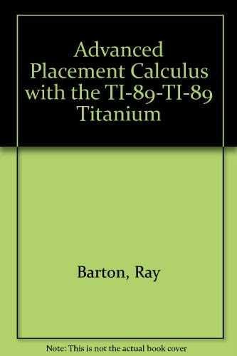 Advanced Placement Calculus with the - Paperback, by Ray Barton; John ...