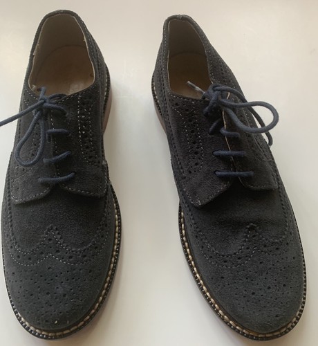 J Crew Cuts Oxford Wingtip Suede Shoes Boys Size 1 Brick Sole Bucks ...