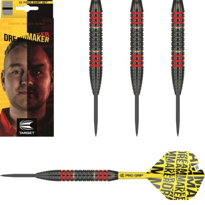 Target Dimitri Van Den Bergh Ultimate Darts Gift Set 22 Pieces- Steel ...