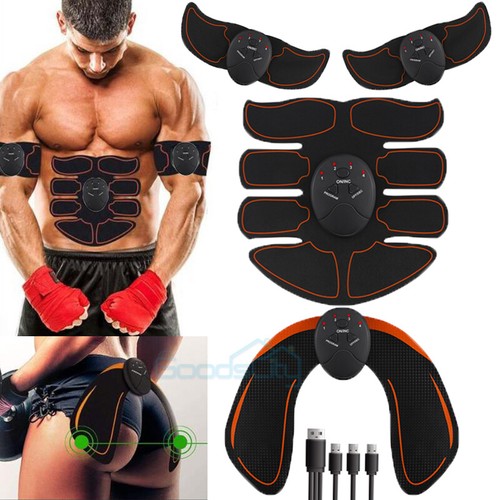 Muscle Stimulator EMS Ab Trainer Tens Unit Portable Stimulater Hips Abs ...