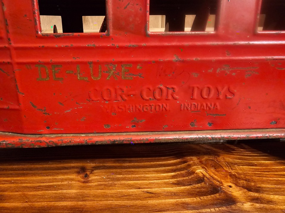Cor Cor Toys Red Bus Truck c1920 Pressed Steel | eBay