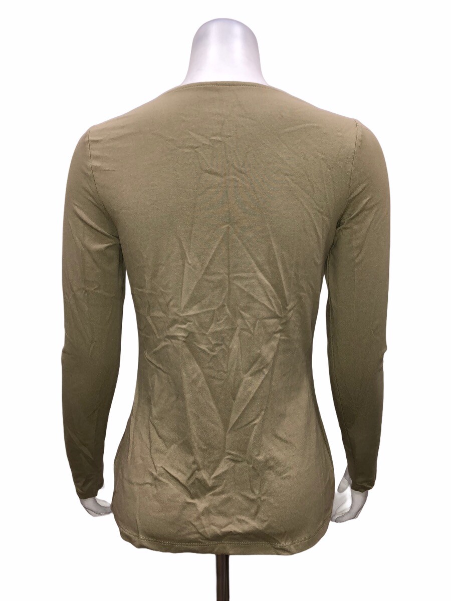 G.I.L.I. Women's Long Sleeves Open Keyhole Top Solid Olive XX-Small ...