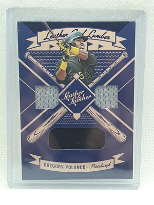 Gregory Polanco 2019 Leather & Lumber Baseball TRIPLE PATCH Pittsburgh ...