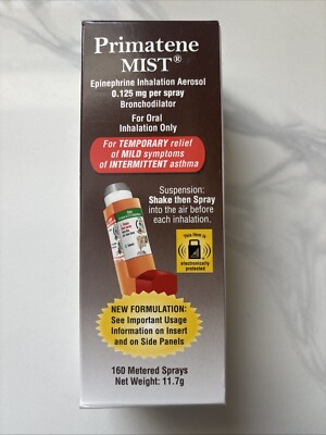 Primatene Mist Epinephrine Inhalation Aerosol 160 Sprays EXP 2026+ | eBay