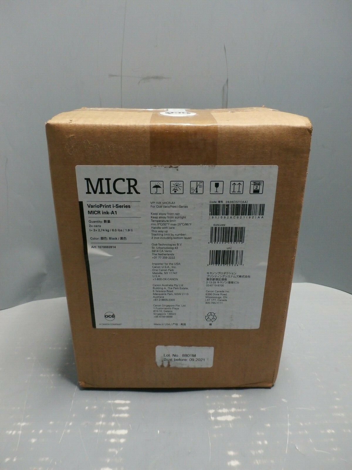 New Oce Varioprint i-series Micr ink A1 2 X CANS 1070082814 Black Exp 9 ...