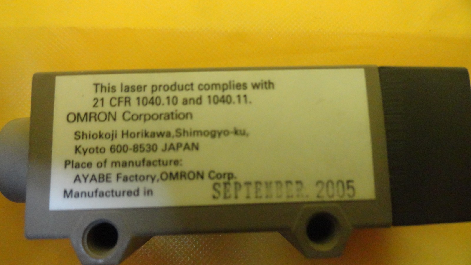 OMRON E3L-2RC4 RIGHT LOADLOCK CA WAFER MAPPER ASM 02-142758-10 | eBay