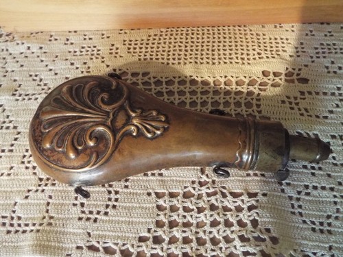 BRITISH HAWKSLEY POWDER FLASK CIRCA 1850 | eBay