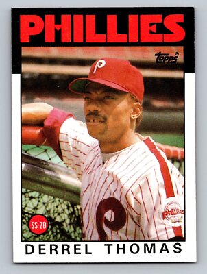 1986 Topps #158 Derrel Thomas Philadelphia Phillies | eBay