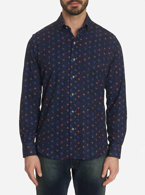 Robert Graham L $168 MARTIN Stretch Tailored Fit Long Sleeve Sport ...