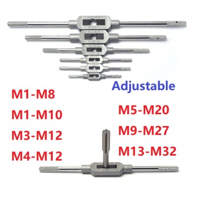 Adjustable Tap Wrench Thread Tap Handle Steel Hand Holder Tapping ...