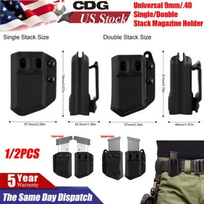 IWB OWB Universal 9mm/.40 Single Double Stack Magazine Holster/Mag ...