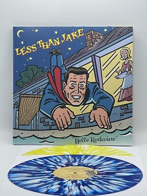 NEW Less Than Jake Hello Rockview Blue Yellow Splatter TOUR VARIANT ...