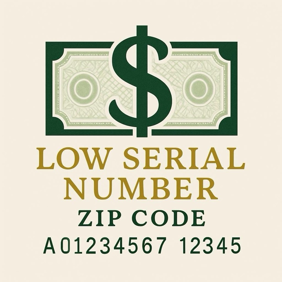 500K LOW PRINT RUN STAR ⭐️ NOTE ,Zip 🤐Code Note,Serial Number J ...