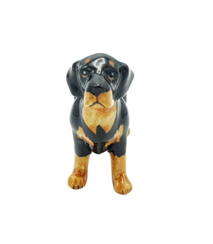 Miniature Ceramic Rottweiler Dog Figurines Set/2 Sit & Stand | eBay ...