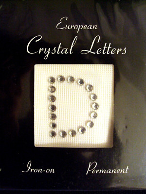 JOY 1-inch European CRYSTAL LETTERS Iron-On Applique - 'D' | eBay