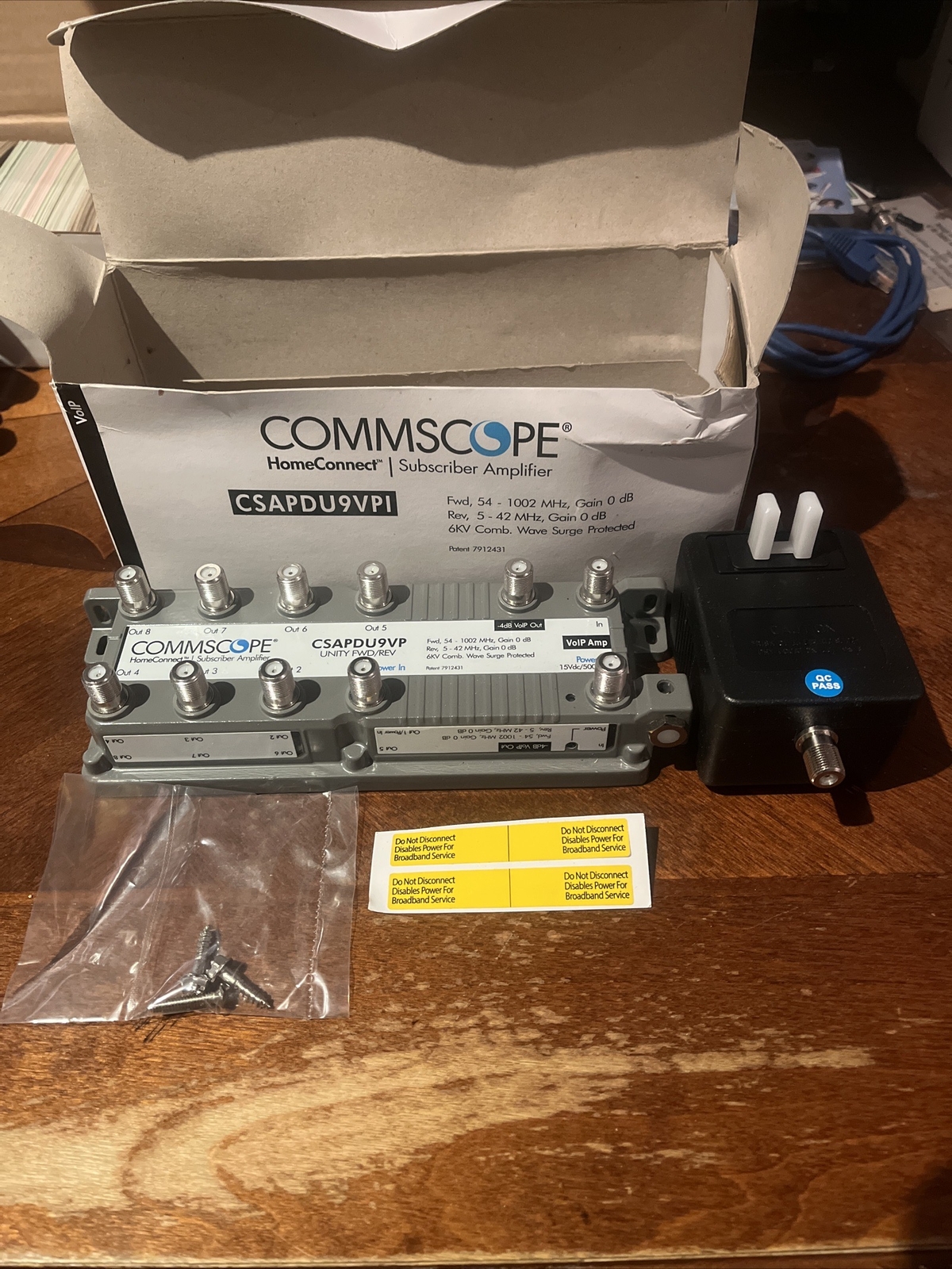 CommScope CSMAPDU9VPI 9-Port HomeConnect Passive VoIP Amplifier for ...