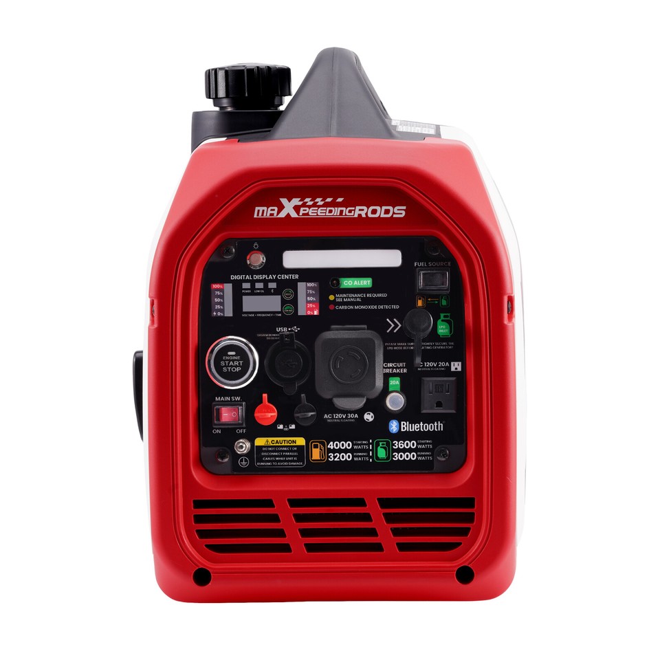 4KW Portable Dual Fuel Generator Inverter LPG/Gas Bluetooth E-Start ...