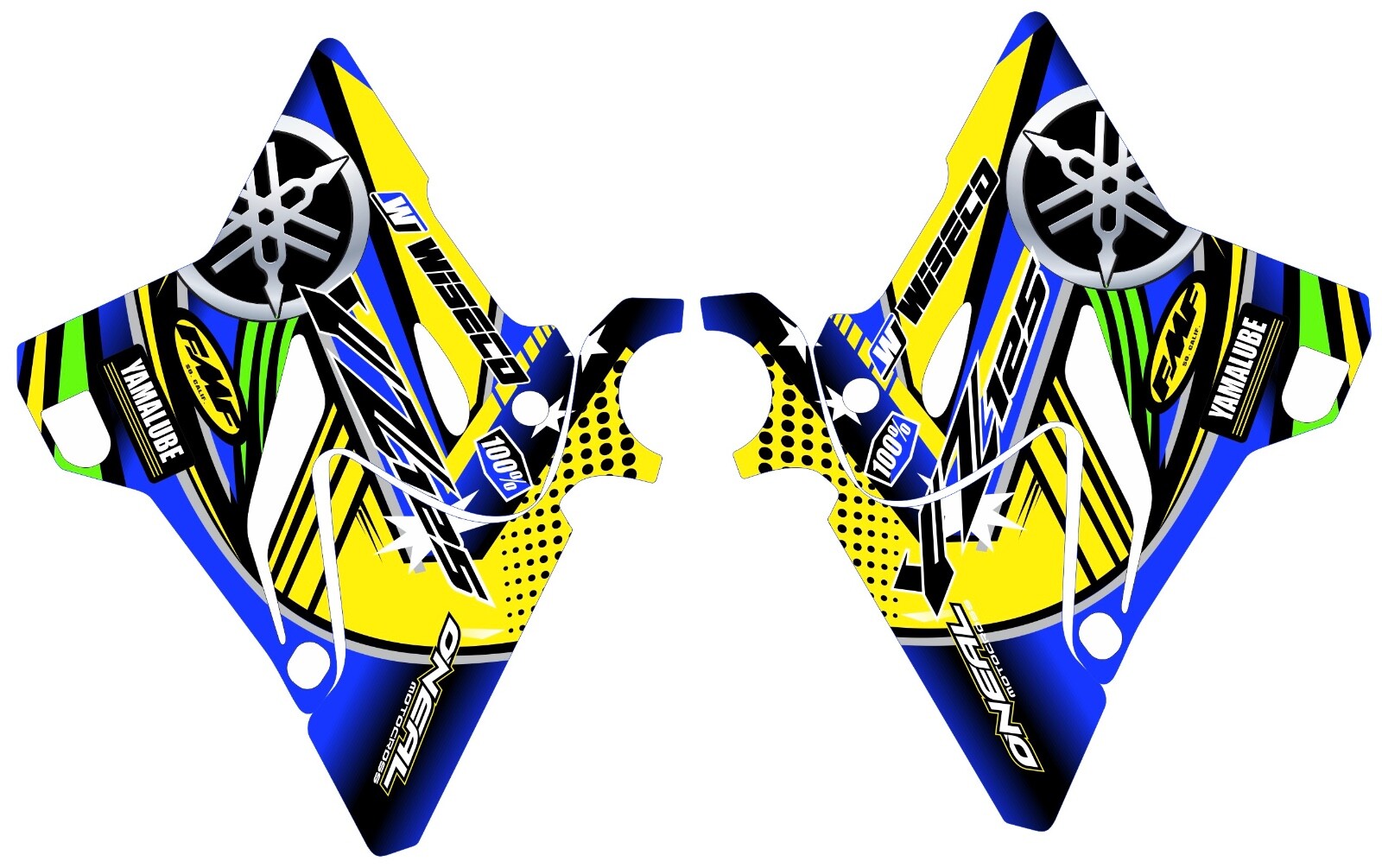 Graphics for Yamaha YZ 125 YZ125 2015-2020 Decals Cameleon Shrouds Tank ...