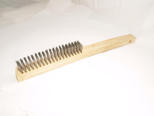 Workforce 14" Curved Handle Stainless Steel Wire Brush Scraper Non Slip ...