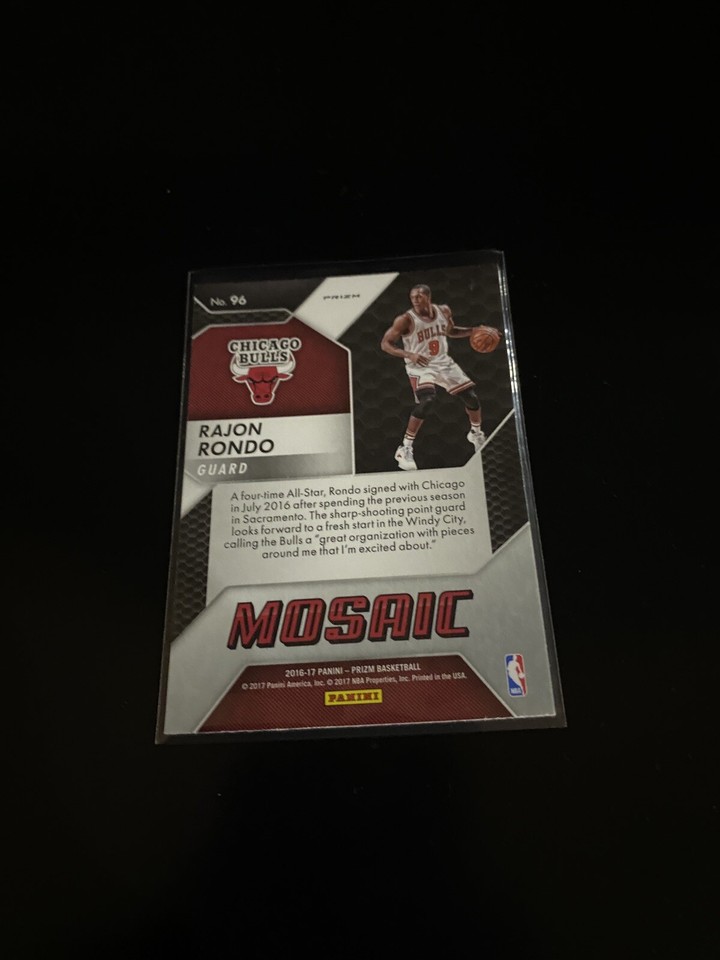 2016-17 Panini Prizm Mosaic Rajon Rondo Basketball card Bulls 96 PWE | eBay