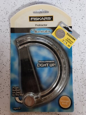 NEW/SEALED FISKARS PROTRACTOR ILLUMINATOR *Orange Aura* with Extra ...