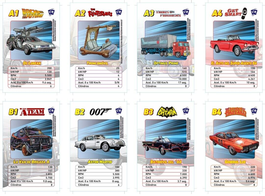 Famous Cars Card Game trading Cards Complete Set | eBay
