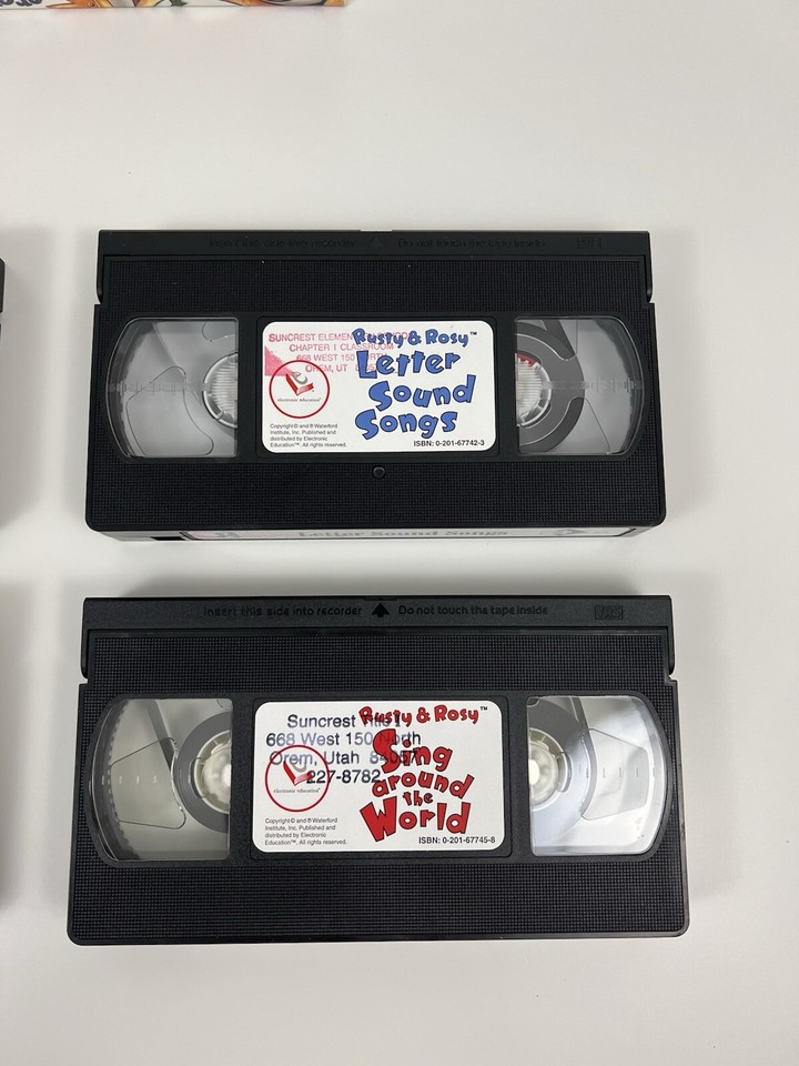 Rusty & Rosy Videos 4 VHS Set Waterford Early Reading Program Lvl 1 ...