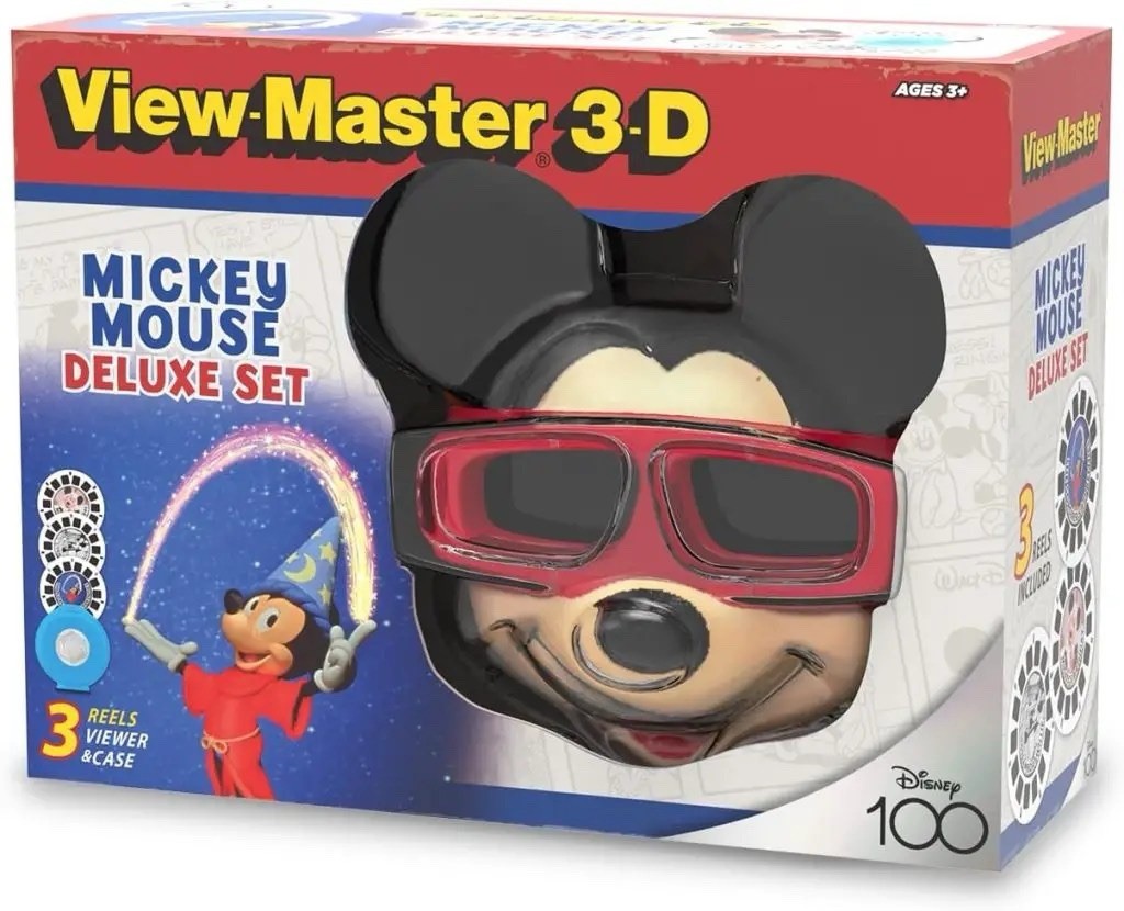 Disney 100 3-D View Master Mickey Mouse Deluxe Set 3 Reels w/case New ...