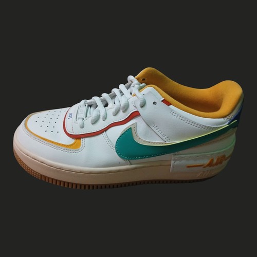 LADIES NIKE AIR FORCE 1 AF1 SHADOW SUMMIT WHITE/NEPTUNE GREEN - SZ8.5 ...