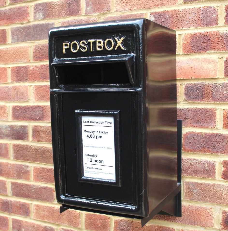 Royal Mail Postbox Cast Iron Letter Box Pillar Option on Stand/Wall ...
