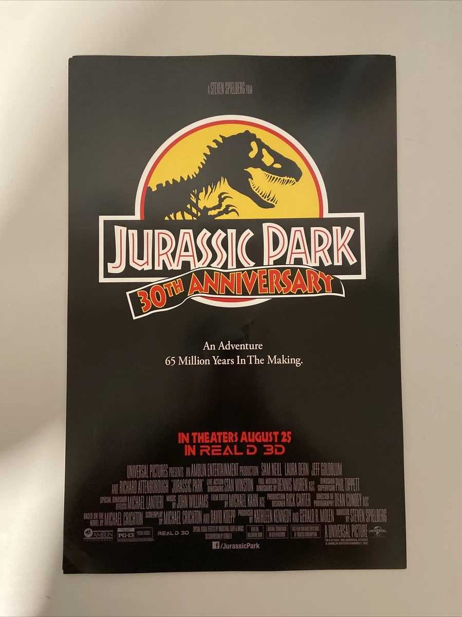 Jurassic Park 3d Movie Poster