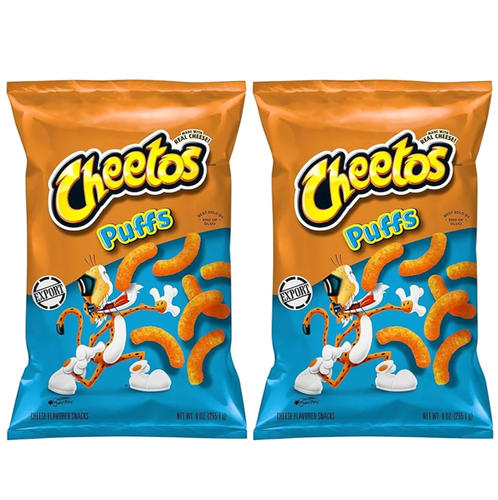 915590 2x 255.1g PACKET CHEETOS PUFFS CHEESE FLAVOURED SNACKS BOLD AND ...
