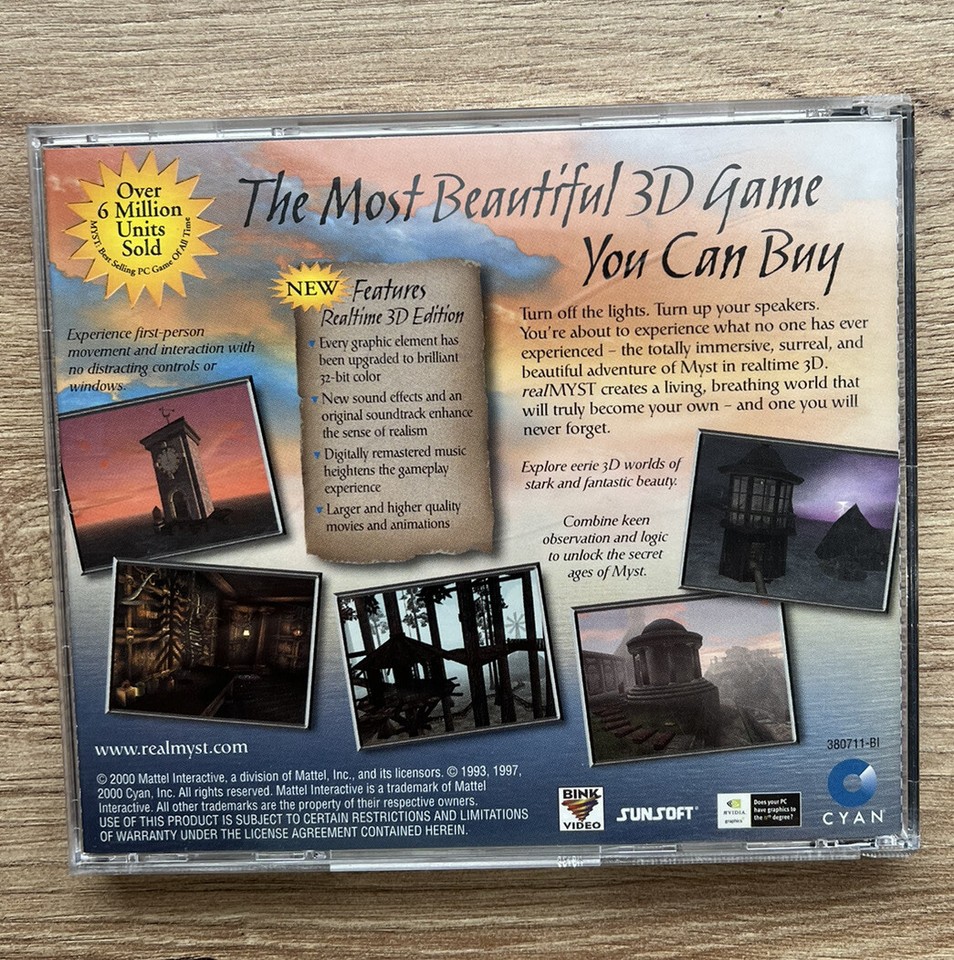 Vintage Myst Windows with Manual The Surrealistic Adventure PC Game ...