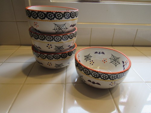 Temp Tations Halloween Boofetti set 4 18oz Cereal Soup Bowls NEW | eBay