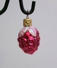 Mini Raspberry Polish Mouth Blown Glass Christmas Ornament Tree ...
