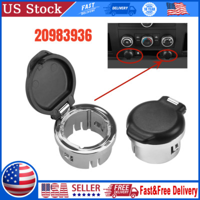 2X FOR Silverado Sierra GMC 12v Power Receptacle Outlet Plug Cover Cap ...
