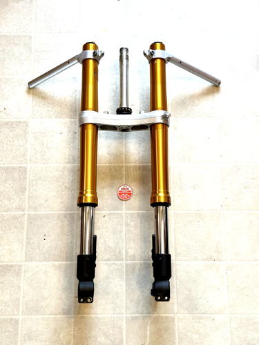 2015-2024 YAMAHA YZF R1 OEM FRONT FORK FORKS SUSPENSION GOLD W/ CLAMP ...