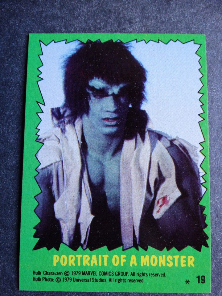 1979 Topps The Incredible Hulk TV Show Card Complete Your Set You U ...