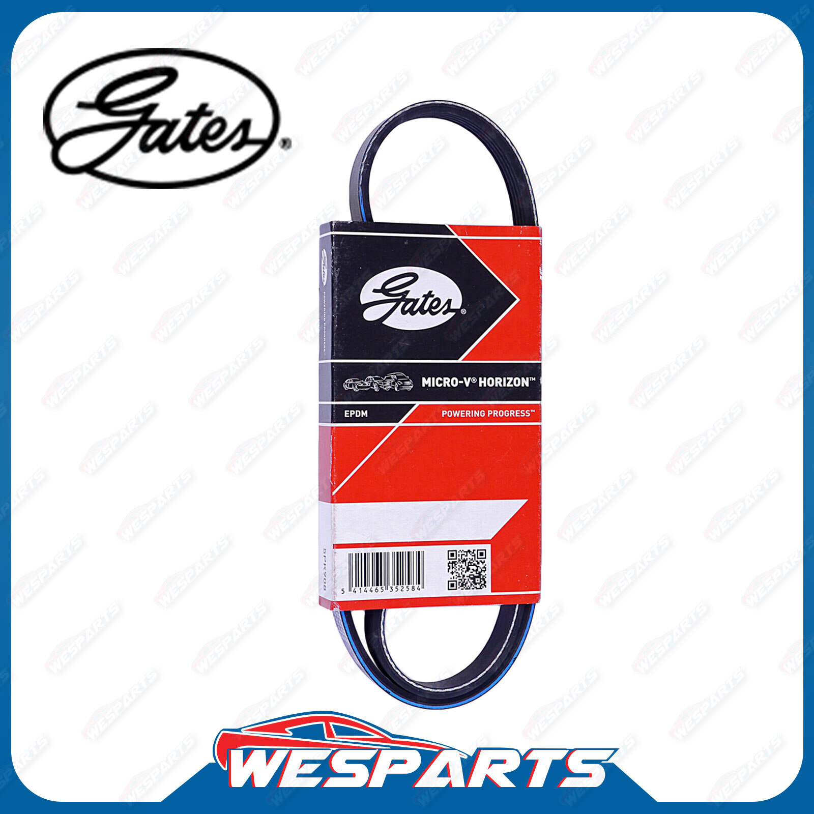 1 x Gates Micro-V Ribbed Drive Belt - Manufacturer Part Number 6PK2410 ...