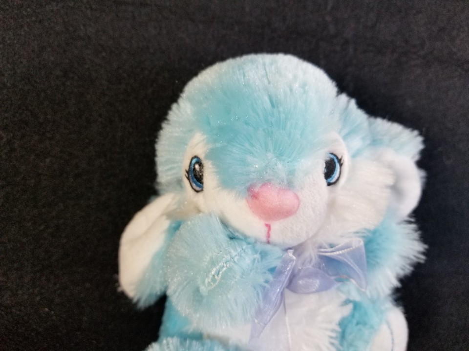 Bunny Rabbit 7" Stuffed Plush Easter Blue Thumper Sewn Eyes Baby Toy ...