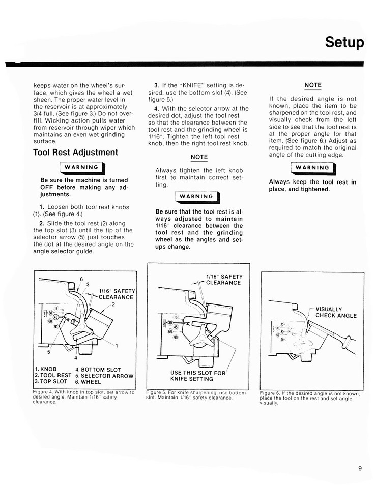 Shopsmith Knife- Blade Sharpener Model 600000 Operator & Parts List ...