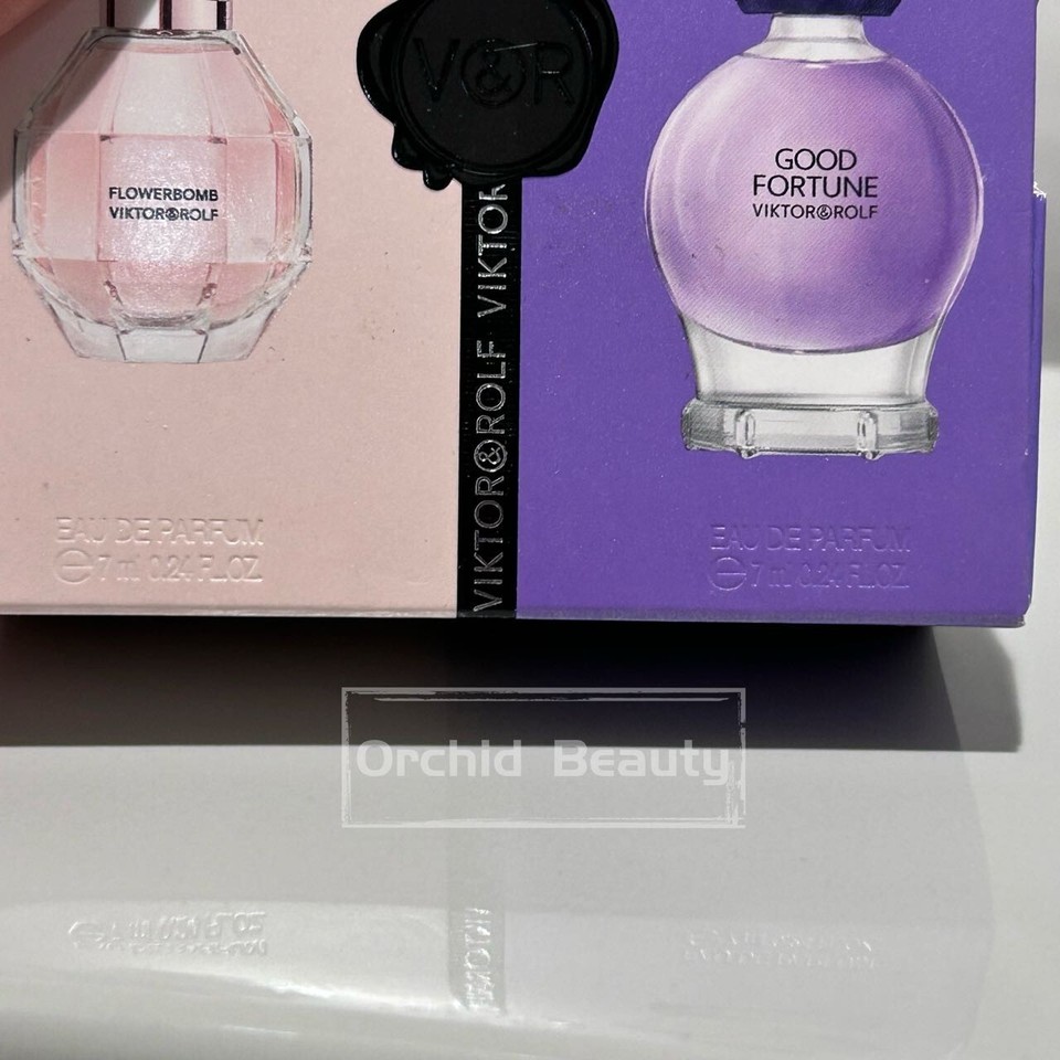 New 2PC Viktor&Rolf Good Fortune & Flowerbomb EDP perfume Splash Mini ...
