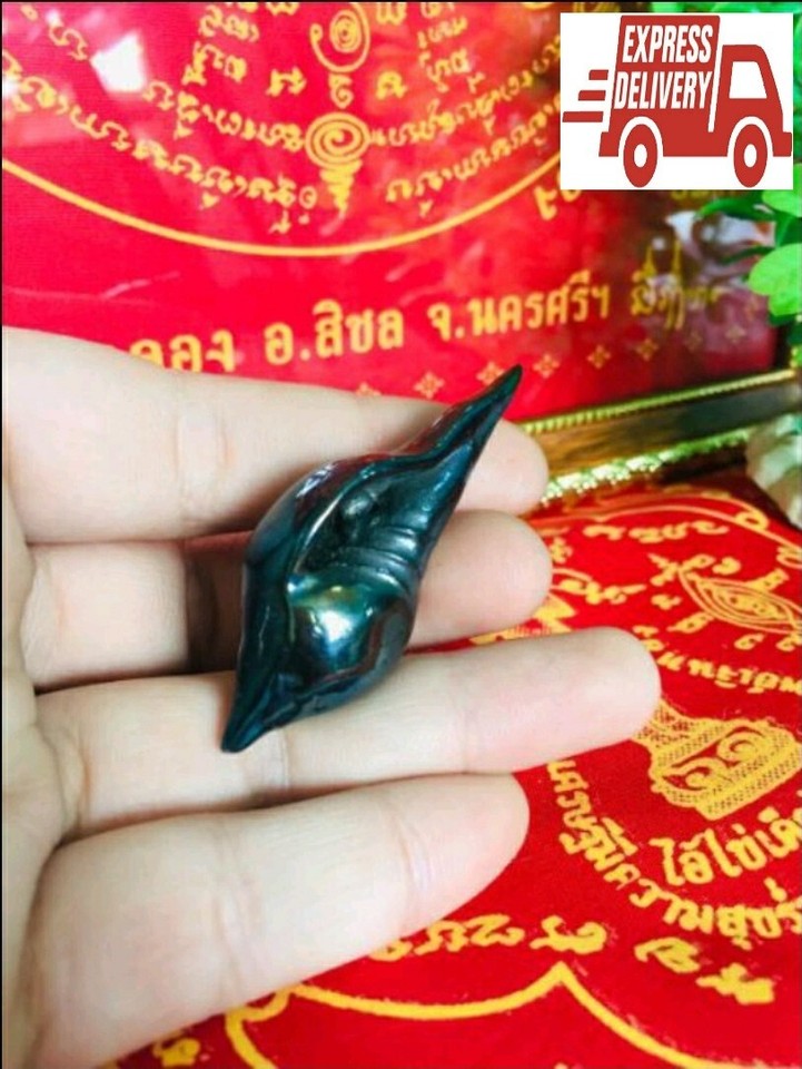 Thai Amulet Leklai Stone Conch Talisman Buddha Magic Lucky Money Charm ...