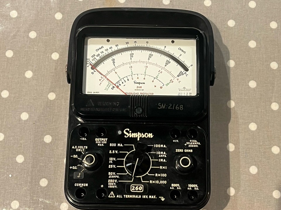 Simpson 260-8P Series 8 Volt-Ohm Milliameter Analogue Multimeter Boxed ...