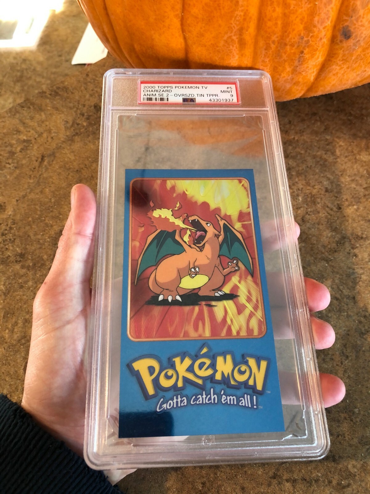 1st 2000 topps chrome tin topper box psa 9 Charizard jumbo tv pokemon 1 ...